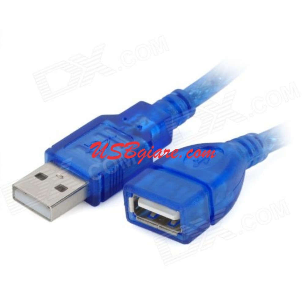 Cáp USB nối dài 5M màu xanh chống nhiễu