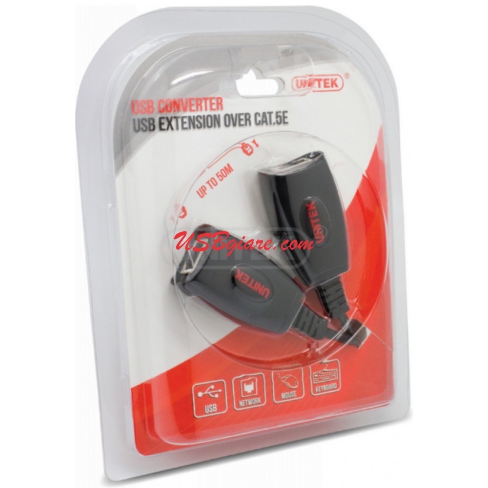 CÁP USB NỐI DÀI 50M QUA CÁP MẠNG CAT5e - CH UNITEK